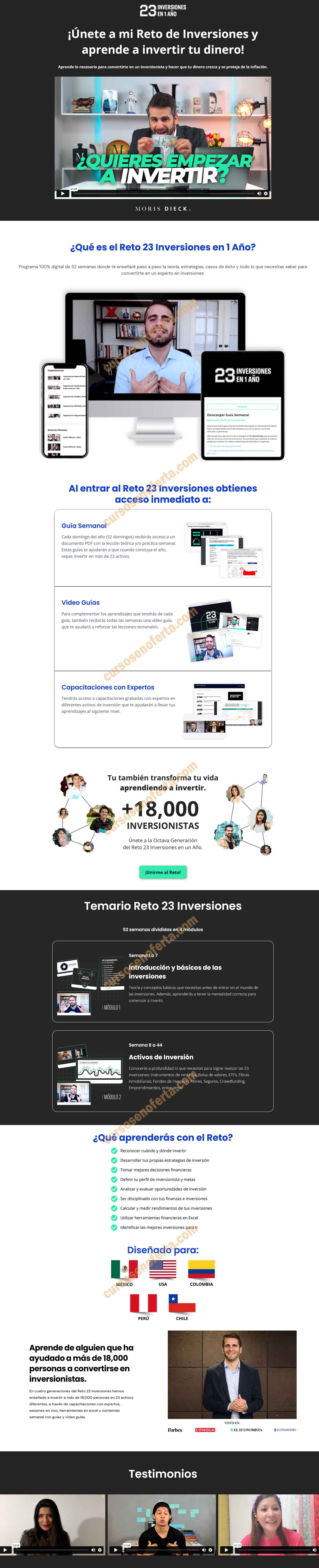 Reto 23 inversiones en un año - Moris Dieck - cursosenoferta.com